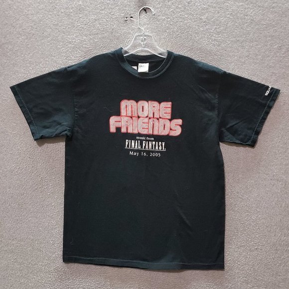 Shirts | Vintage Final Fantasy Men Shirt Large Black Logo More Friends ...
